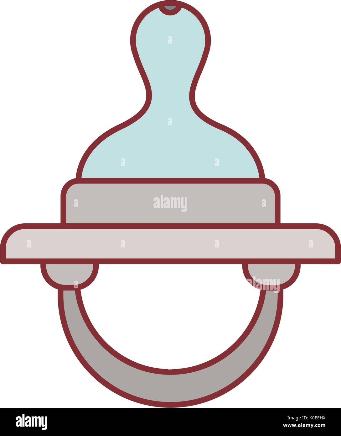 Baby pacifier front view Stock Vector Images - Alamy