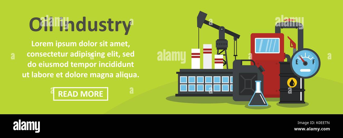 Oil industry banner horizontal concept Stock Vector Image & Art - Alamy