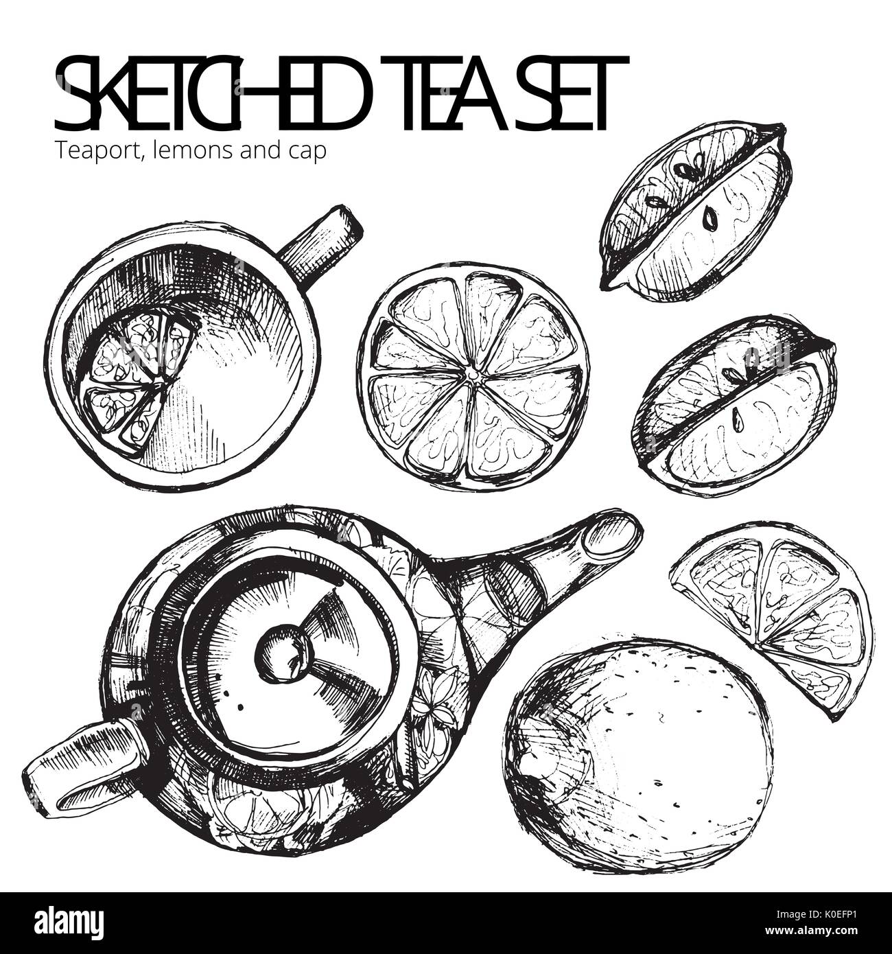 Set lemons isolated on Stock Vector Images - Alamy