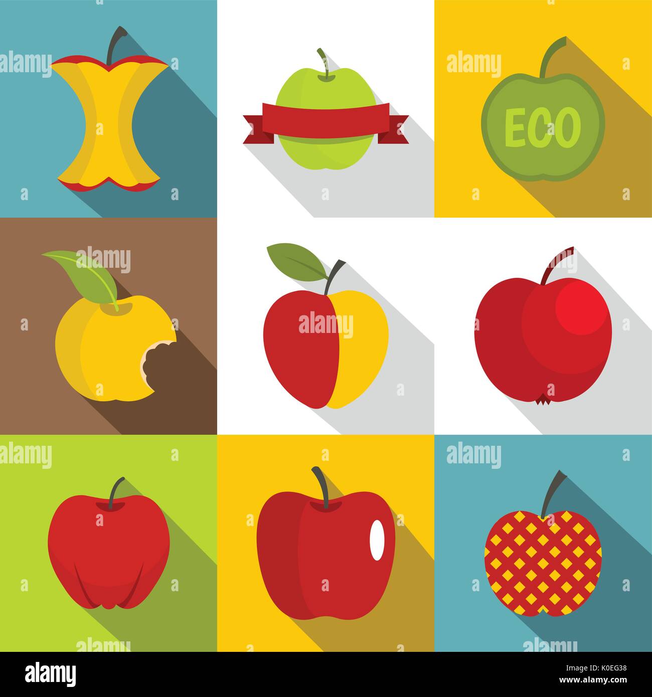 Cross section apple Stock Vector Images - Alamy