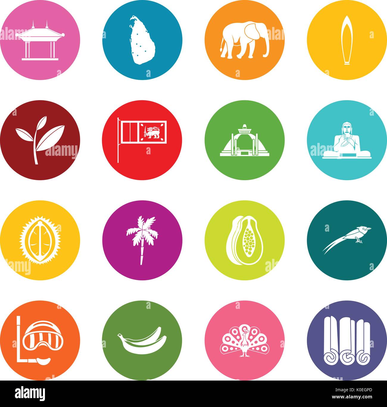 Ceylon flag Stock Vector Images - Alamy