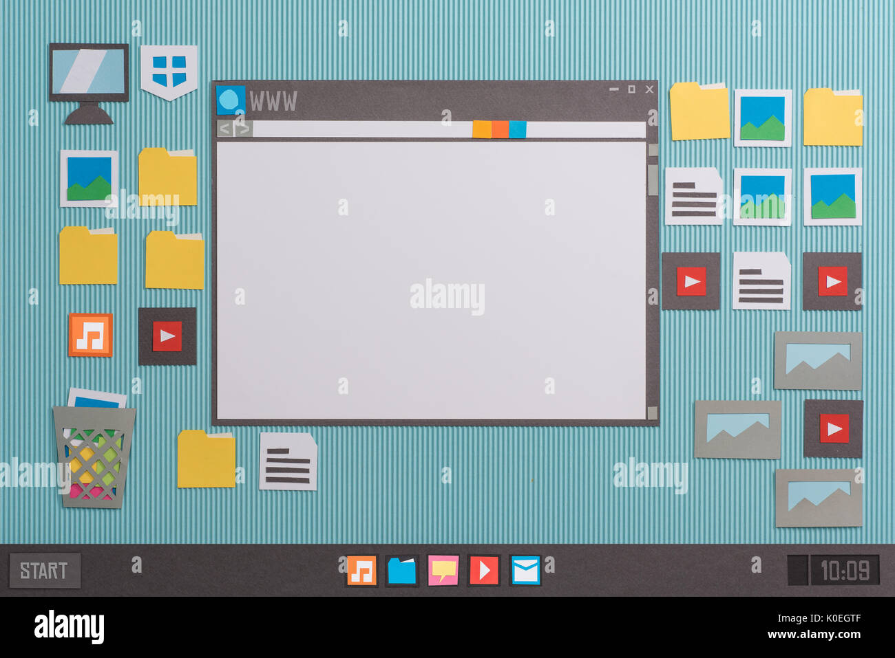 Desktop interface blank window hi-res stock photography and images - Alamy