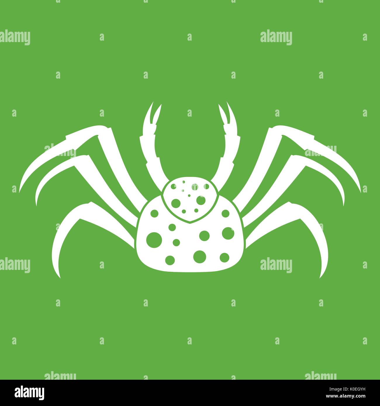 Live crab icon green Stock Vector Image & Art - Alamy