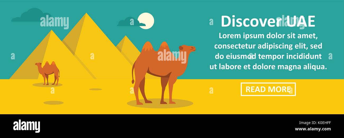 Discover uae banner horizontal concept Stock Vector Image & Art - Alamy
