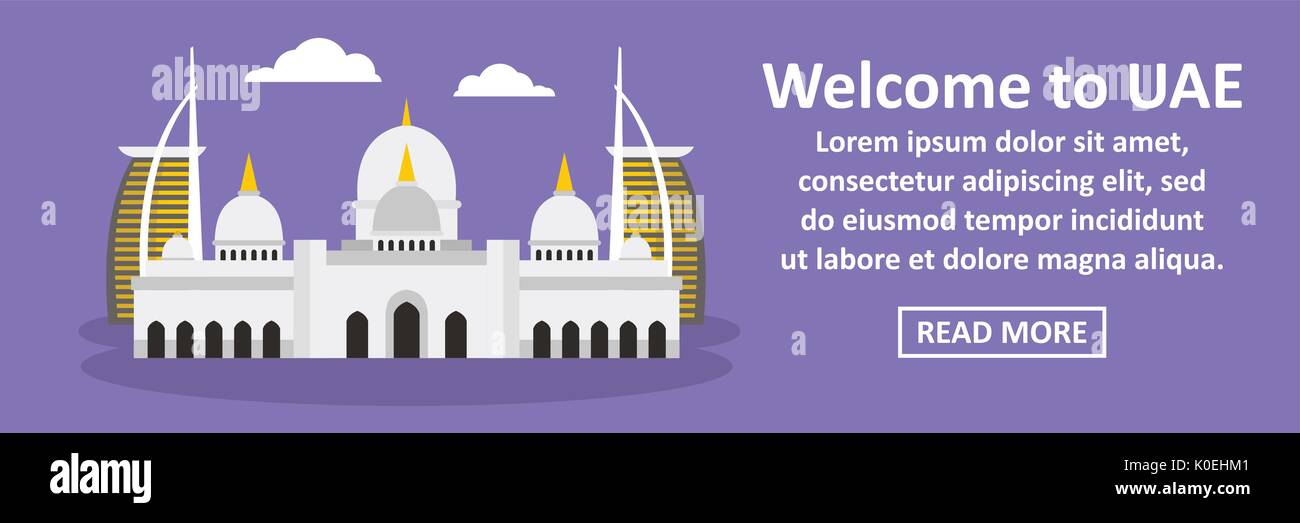 Welcome to uae banner horizontal concept Stock Vector Image & Art - Alamy