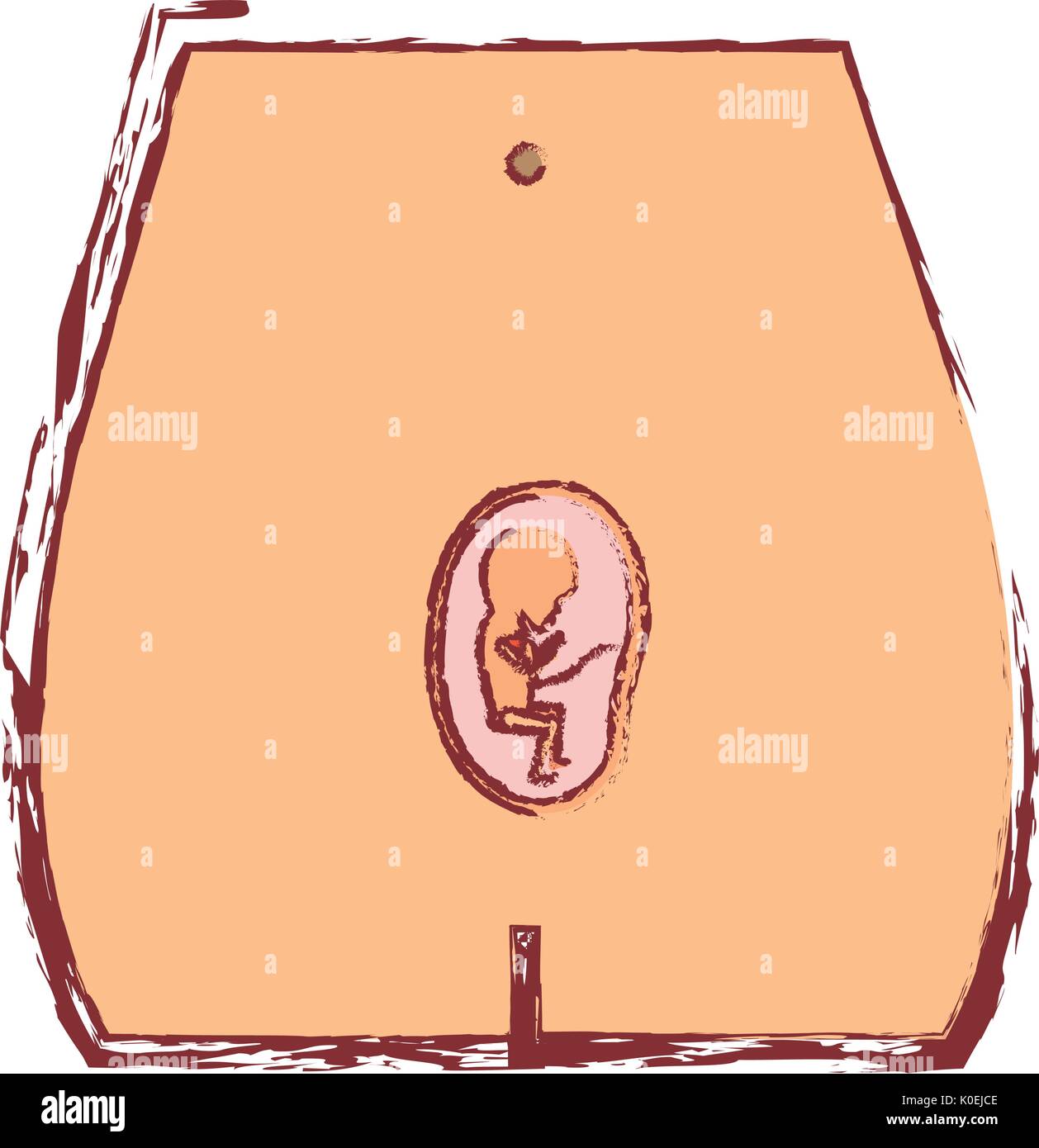 color blurred silhouette of front view pregnancy process in female body ...