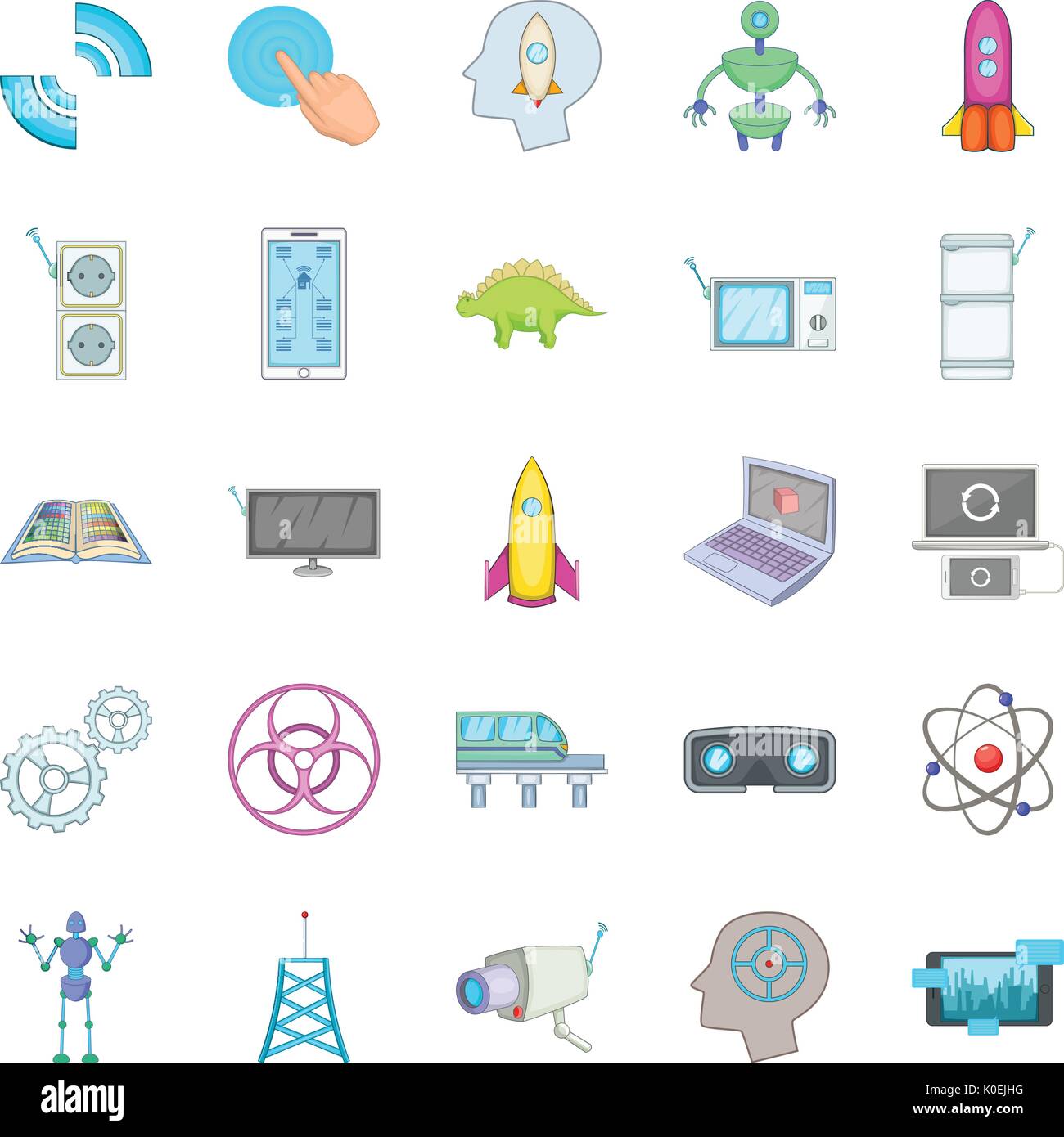 Future generations icons set, cartoon style Stock Vector Image & Art ...