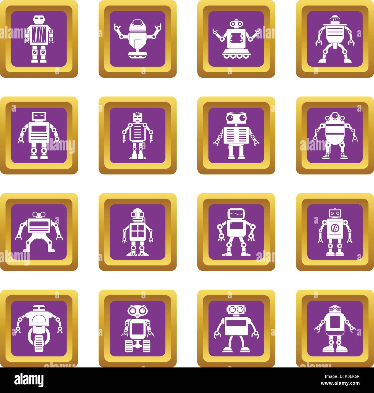 Purple robot Stock Vector Images - Alamy