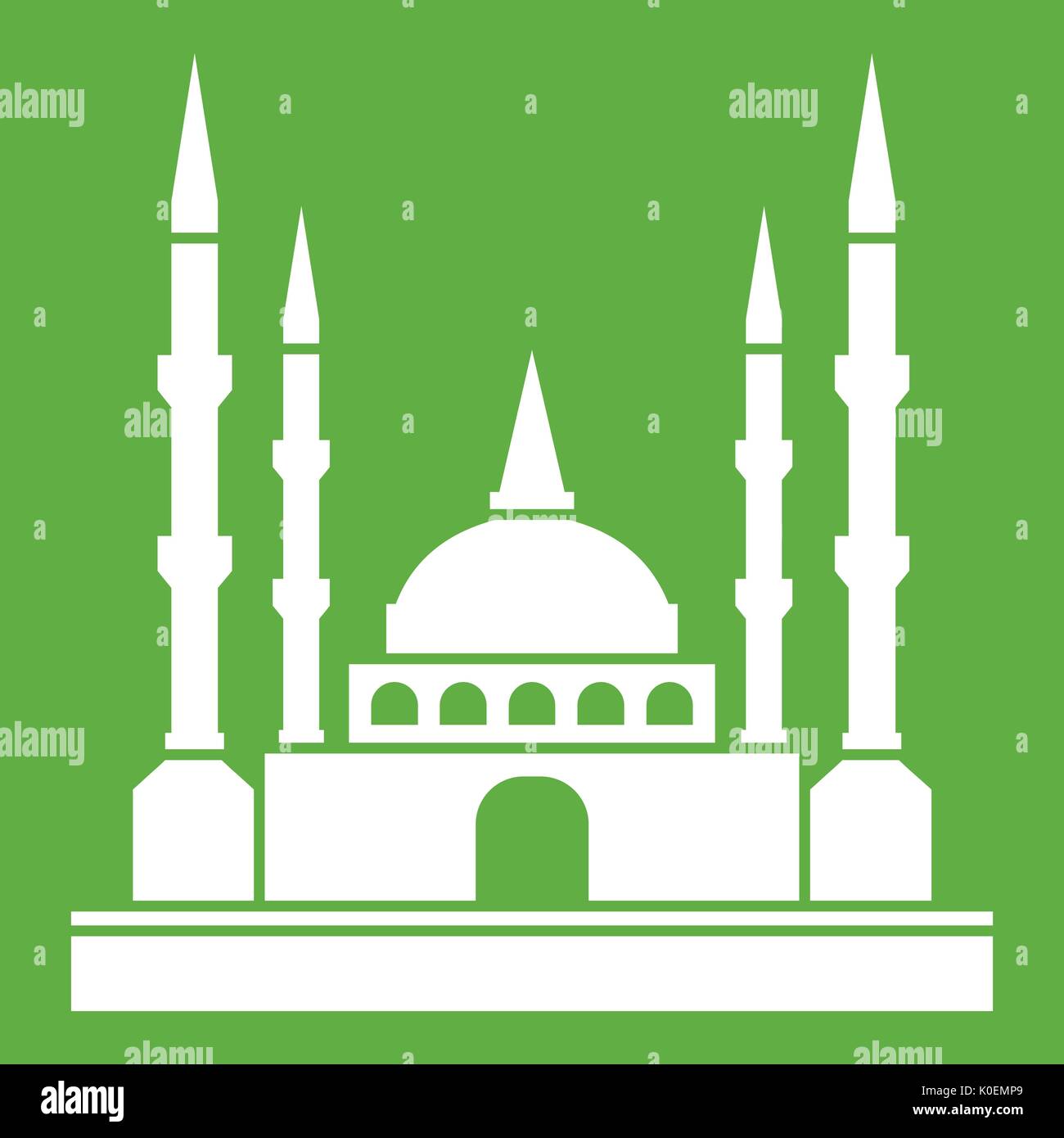 Mosque icon green Stock Vector Image & Art - Alamy