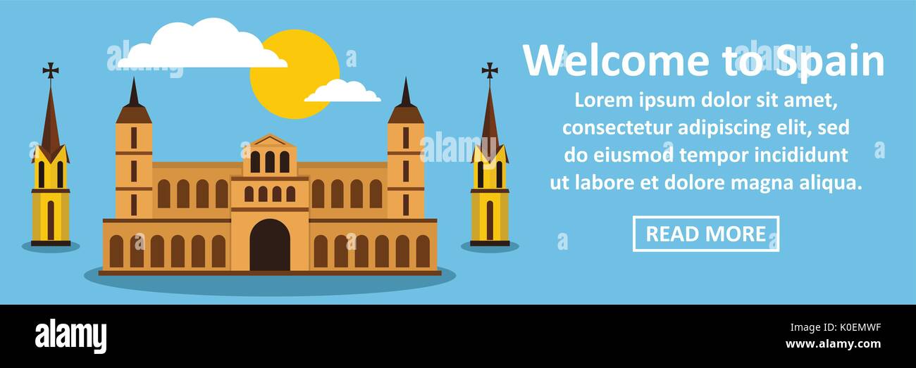 Welcome to spain banner horizontal concept Stock Vector Image & Art - Alamy