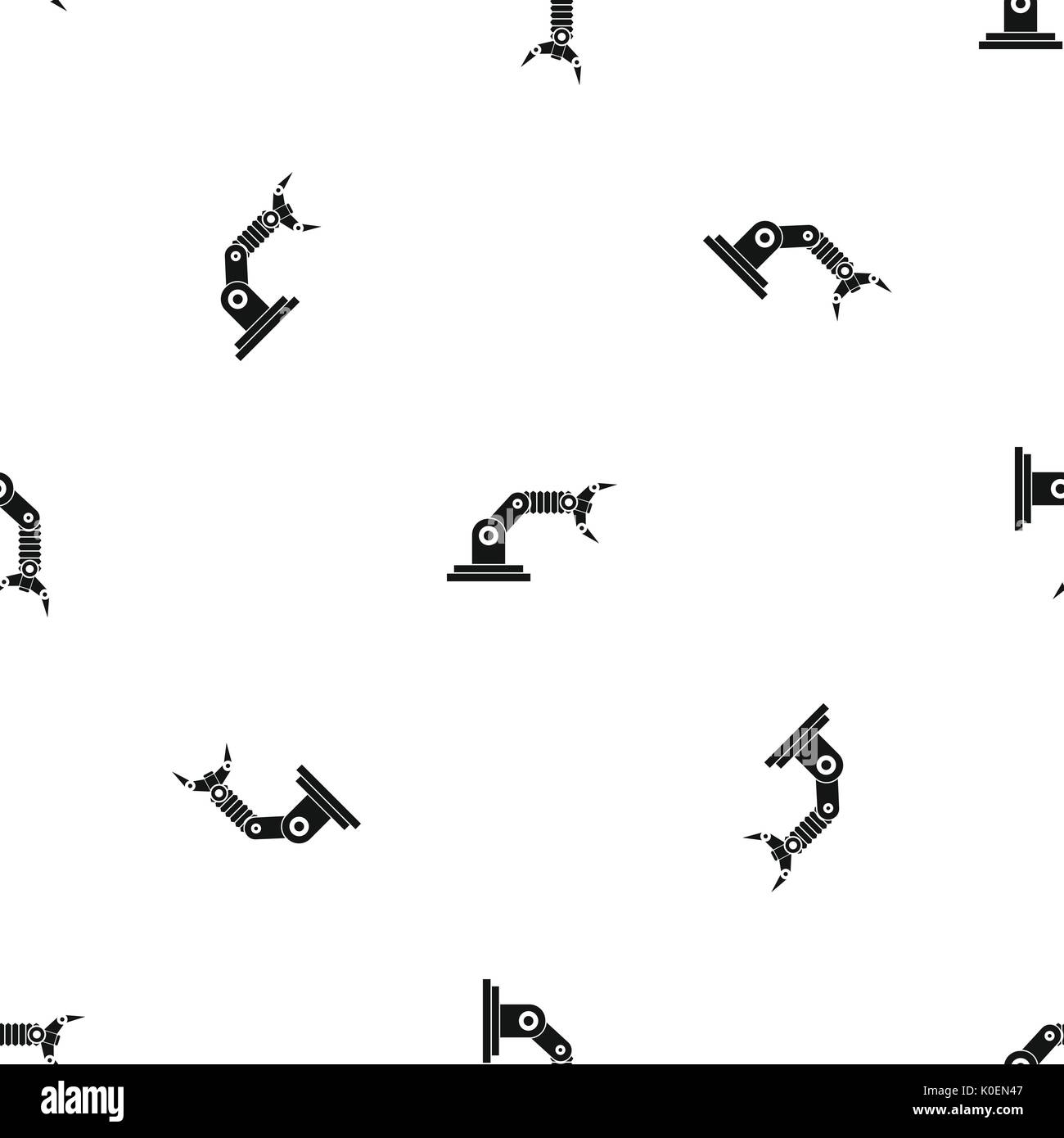 Robotic hand manipulator pattern seamless black Stock Vector Image & Art - Alamy