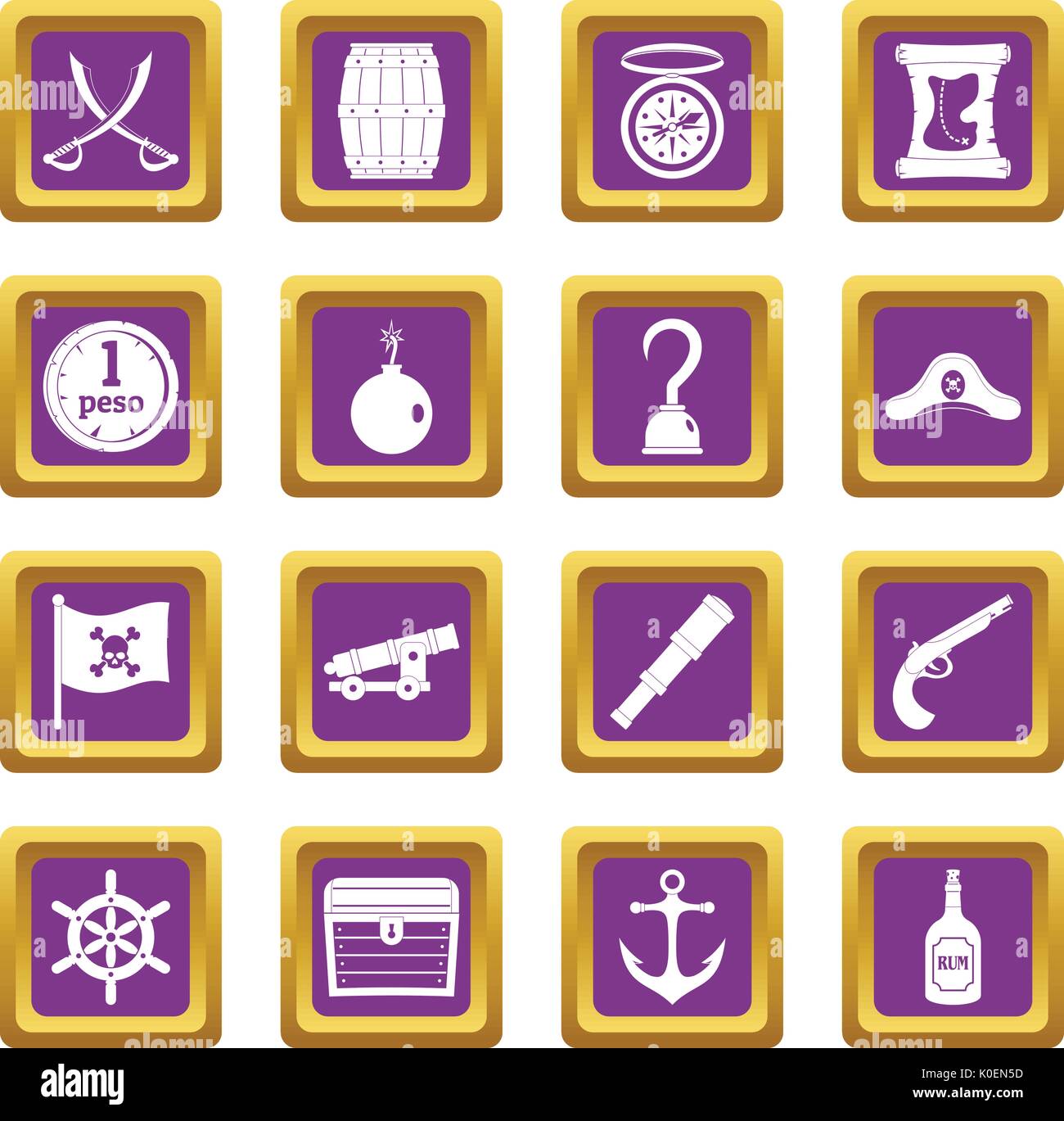 Pirates attack sea Stock Vector Images - Alamy