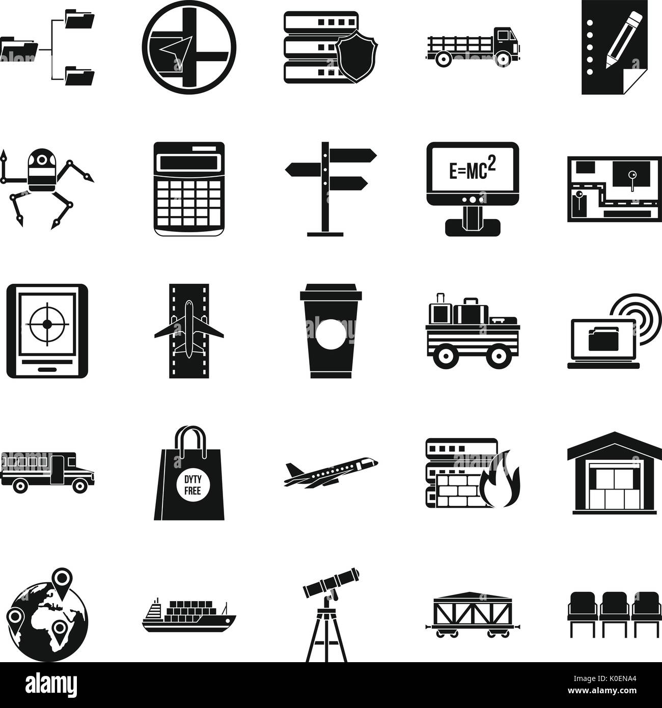 World icons set, simple style Stock Vector Image & Art - Alamy