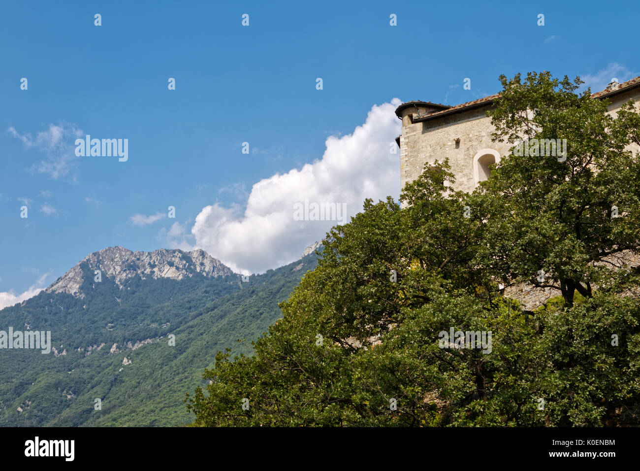 Fort Bard, Valle d'Aosta, Italy - August 18, 2017: Historic military ...