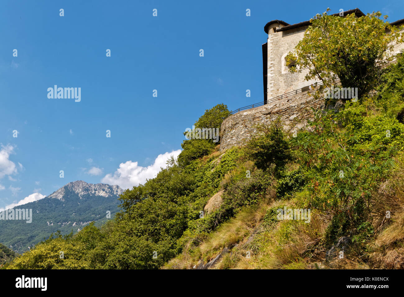 Fort Bard, Valle d'Aosta, Italy - August 18, 2017: Historic military ...