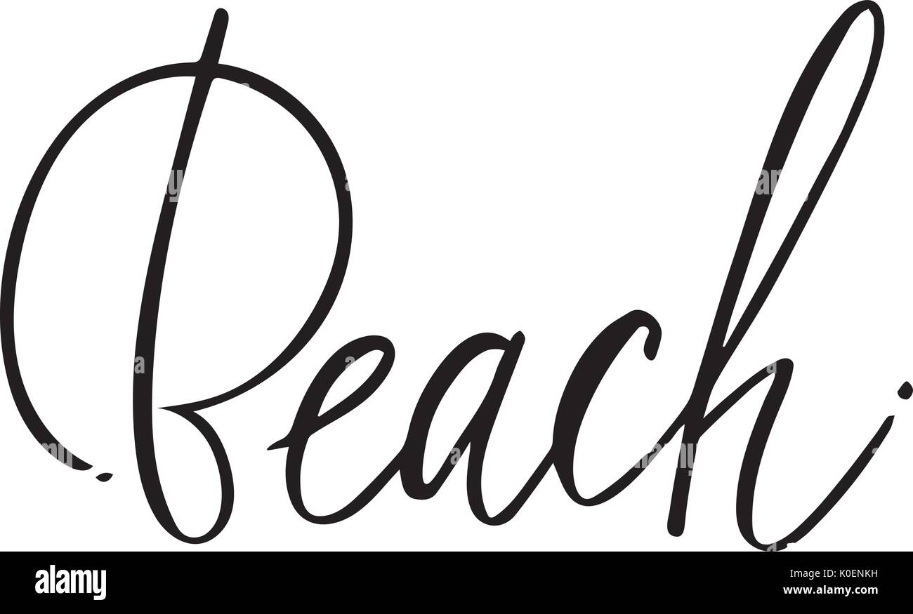 Beach hand lettering design for posters, t-shirts, cards, invitations ...