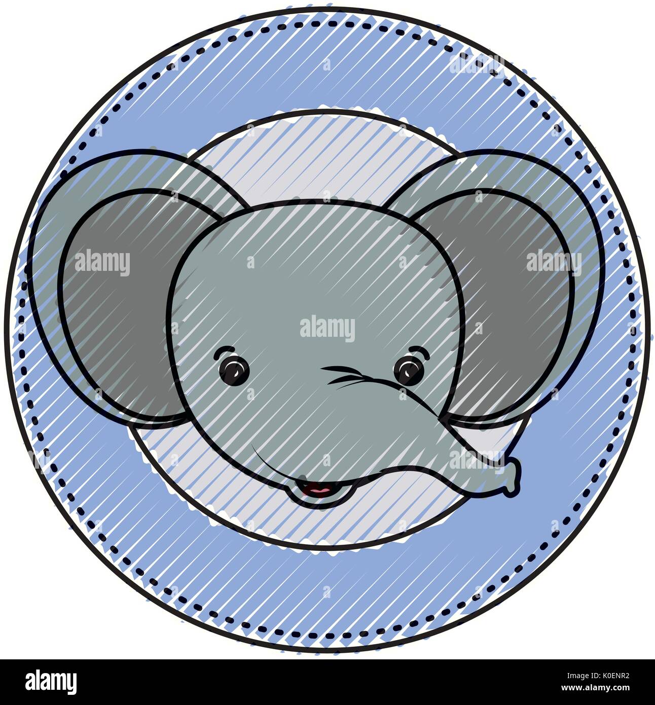 Cute animal circular frame vector hi-res stock photography and images ...