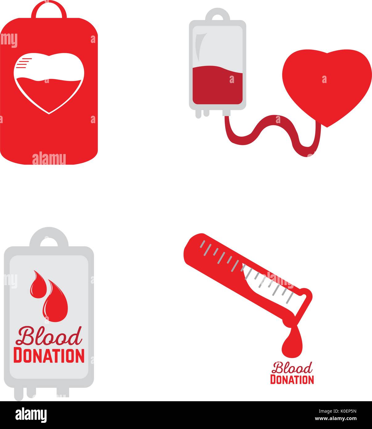 Blood donation set Stock Vector Image & Art - Alamy