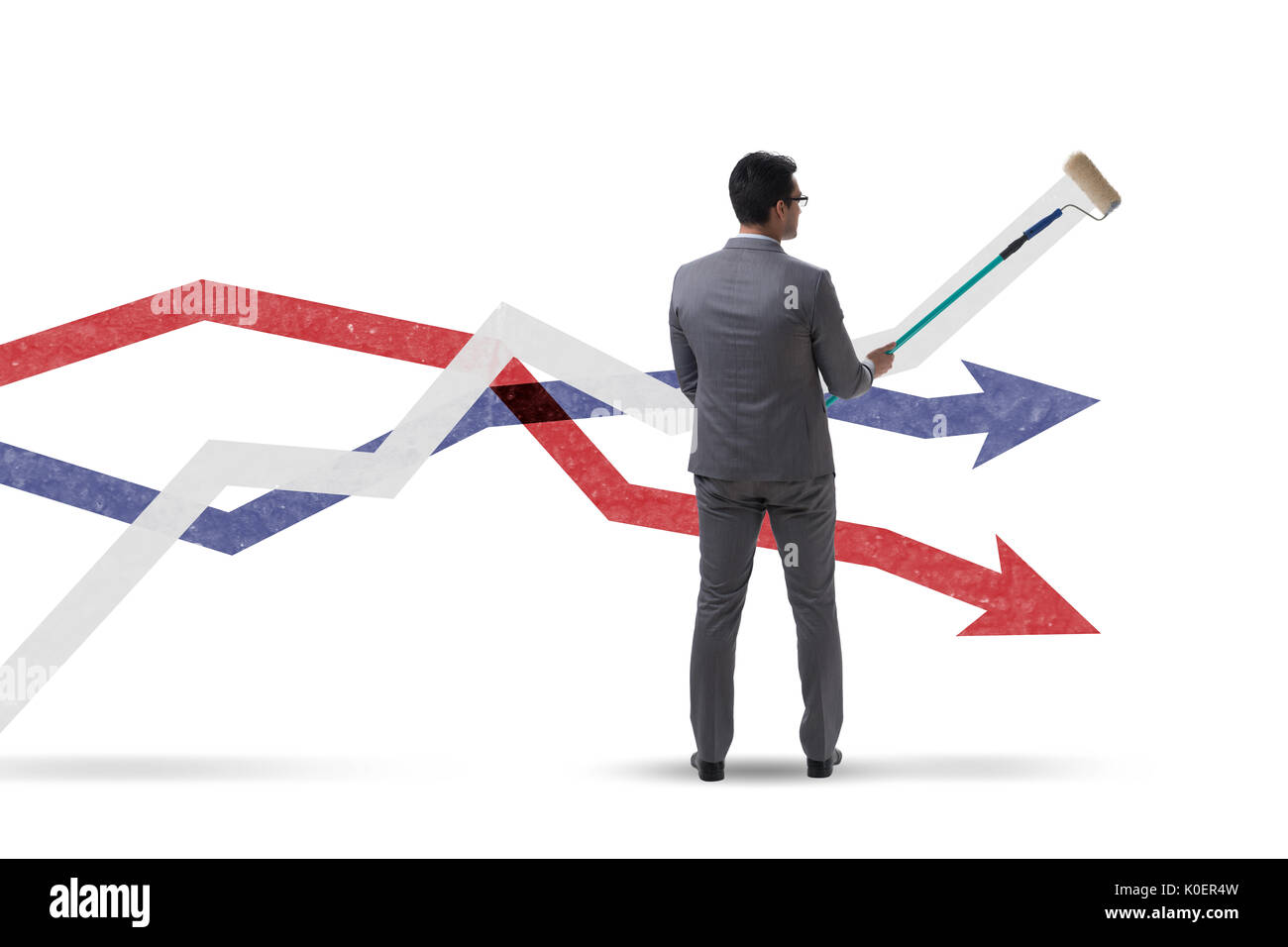 Businessman drawing charts in forecasting concept Stock Photo - Alamy