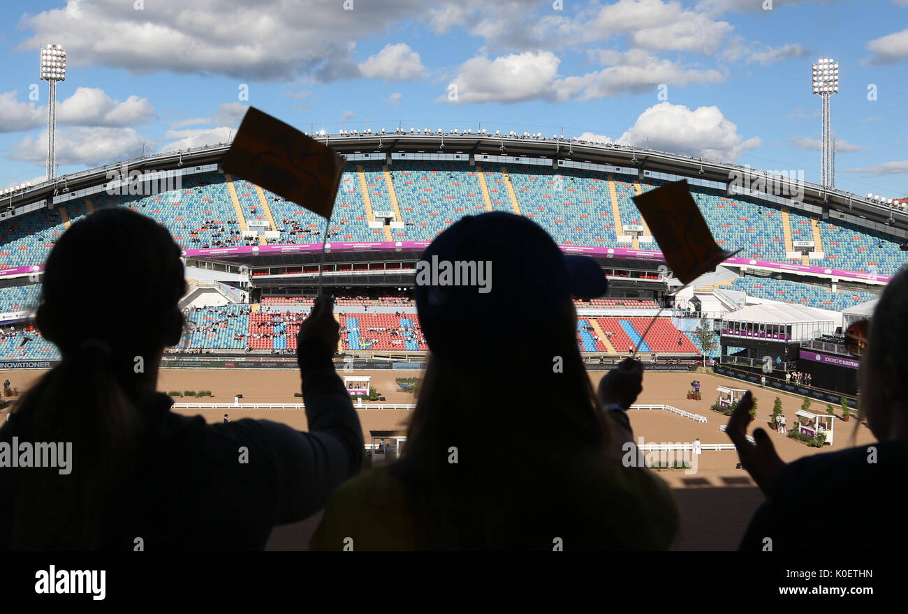 Gothenburg, Sweden. 22nd Aug, 2017. Spectators can be seen in the ...