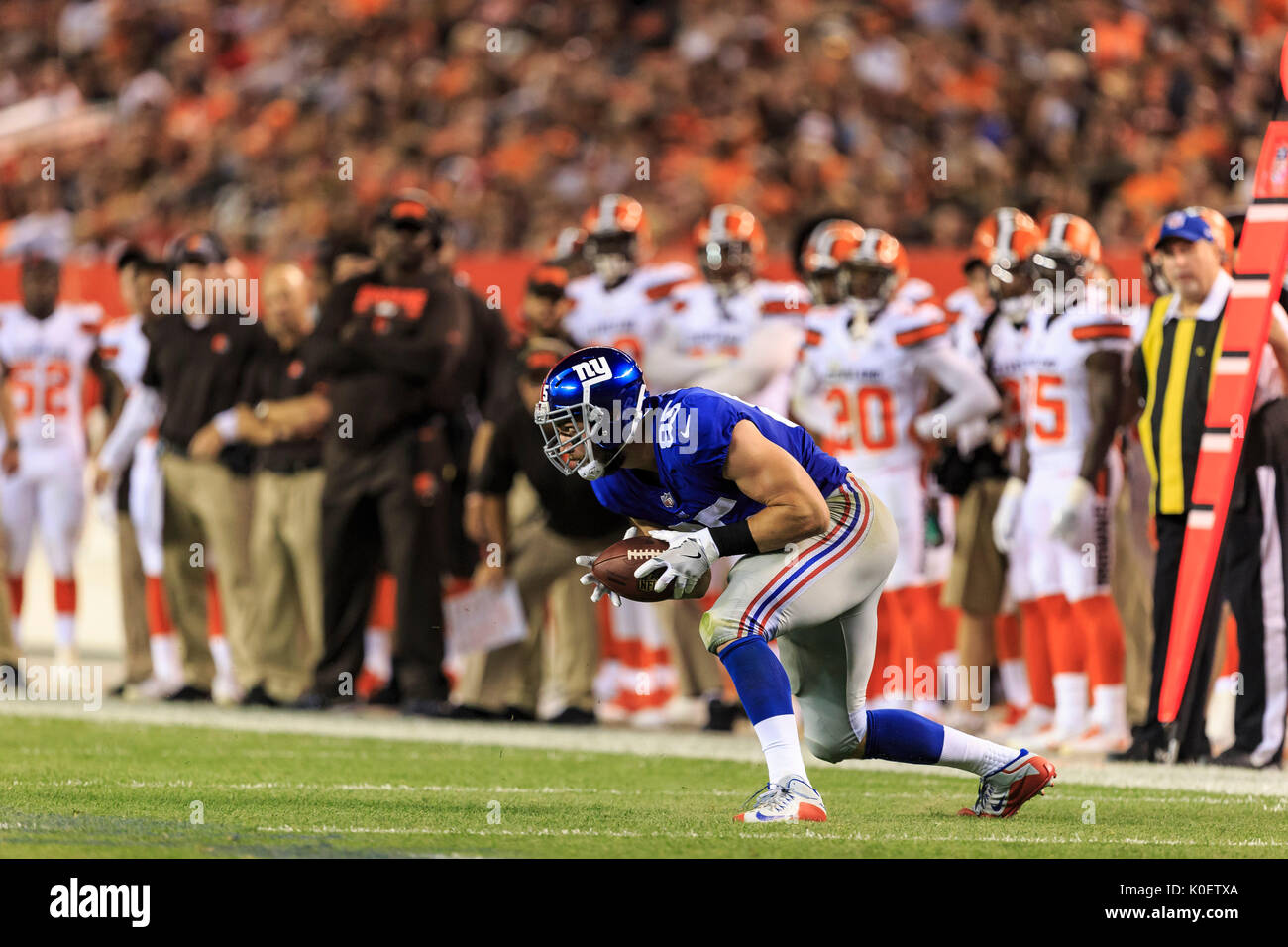 August 21, 2017: New York Giants tight end Rhett Ellison (85) reception ...