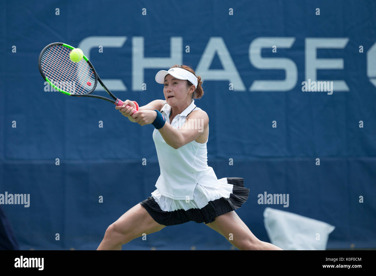 New York, USA. 22nd Aug, 2017. Na-Lae Han of Korea returns ball during ...