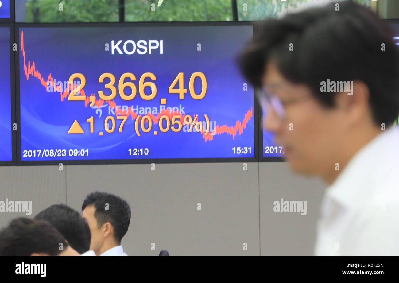 KOSPI edges up An electronic signboard at a KEB-Hana Bank in Seoul shows the benchmark Korea ...