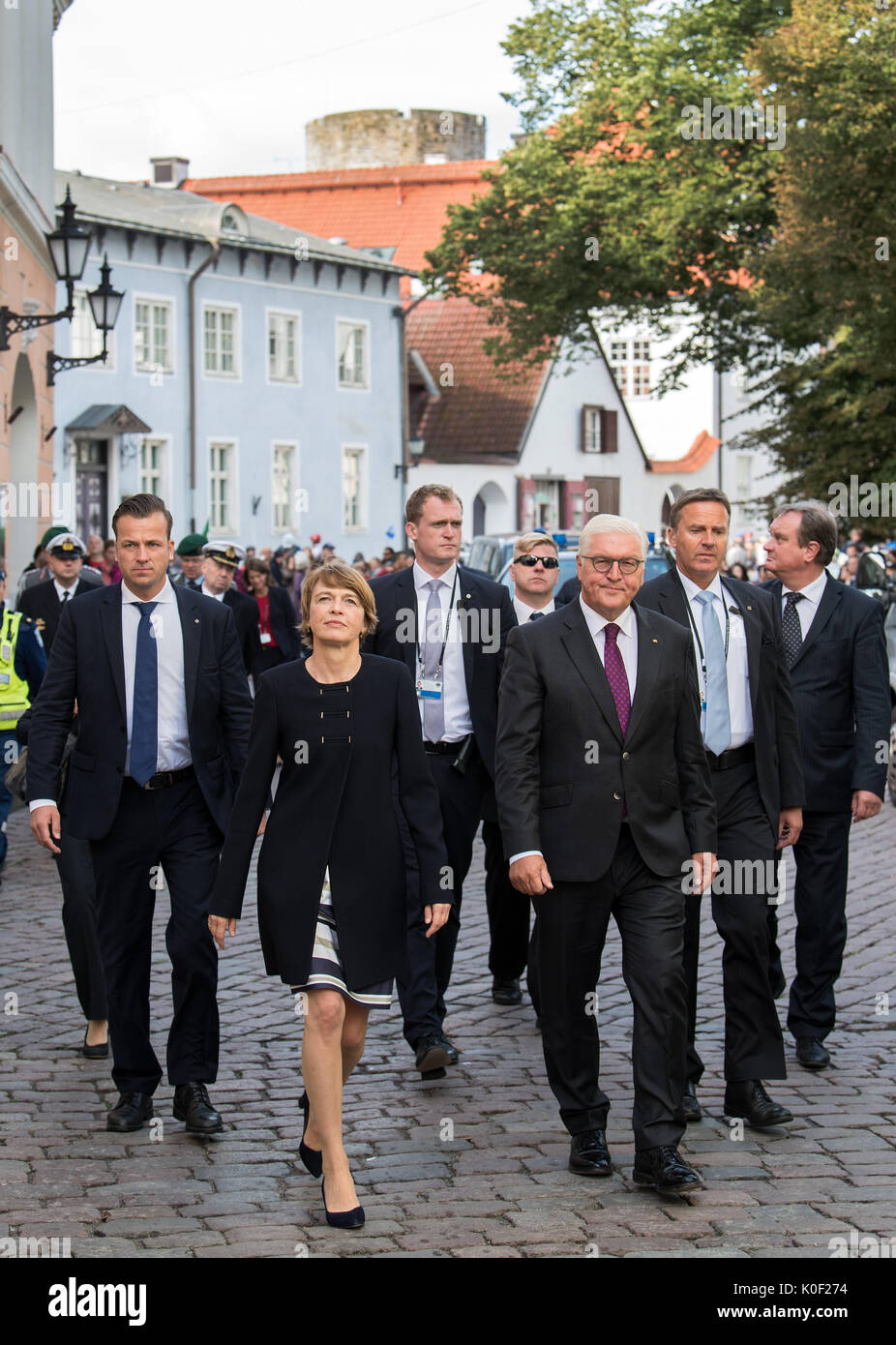German President Frank-Walter Steinmeier and his wife Elke Budenbender ...