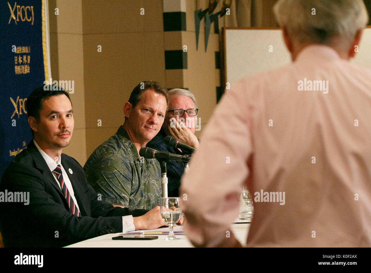 Tokyo, Japan. 23rd Aug, 2017. (L to R) Jon Nathan P. Denight, President ...