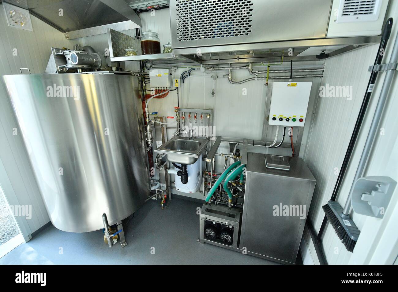 Container brewery is seen in Prague, Czech Republic, on August 23, 2017 ...