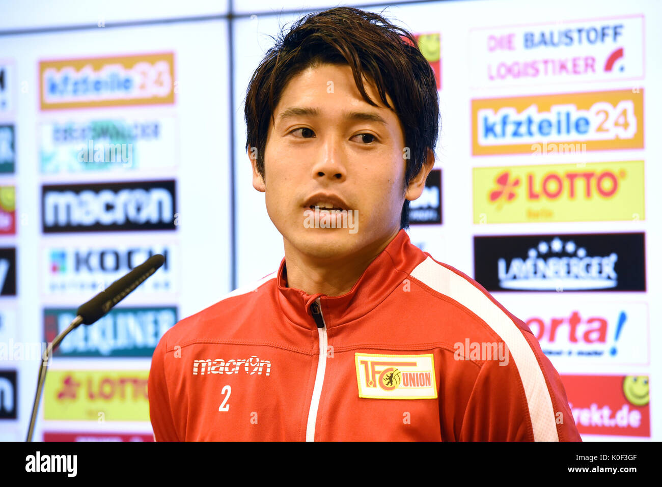 Japanese soccer player Atsuto Uchida being introduced as a new player ...