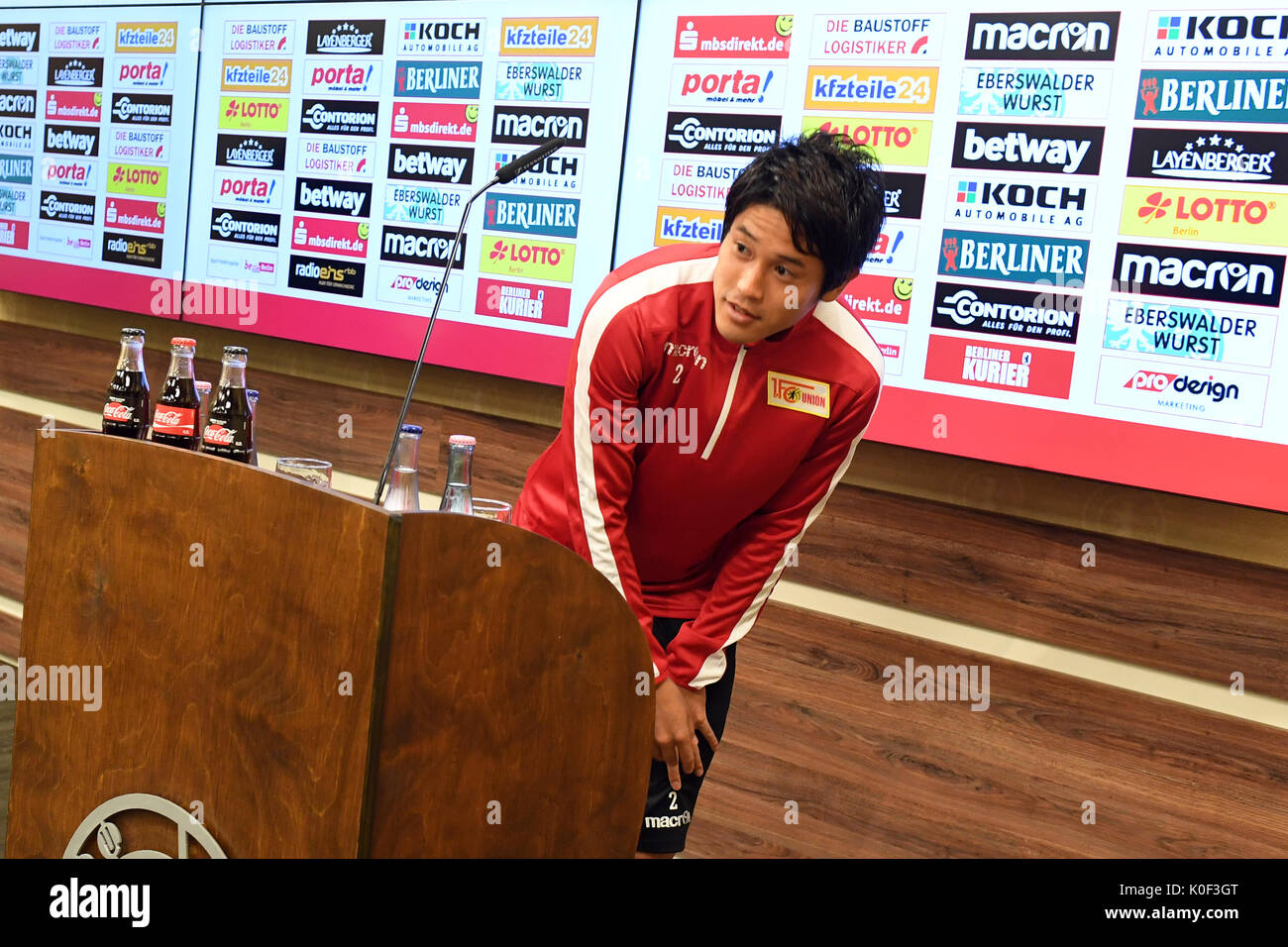 Japanese soccer player Atsuto Uchida being introduced as a new player ...