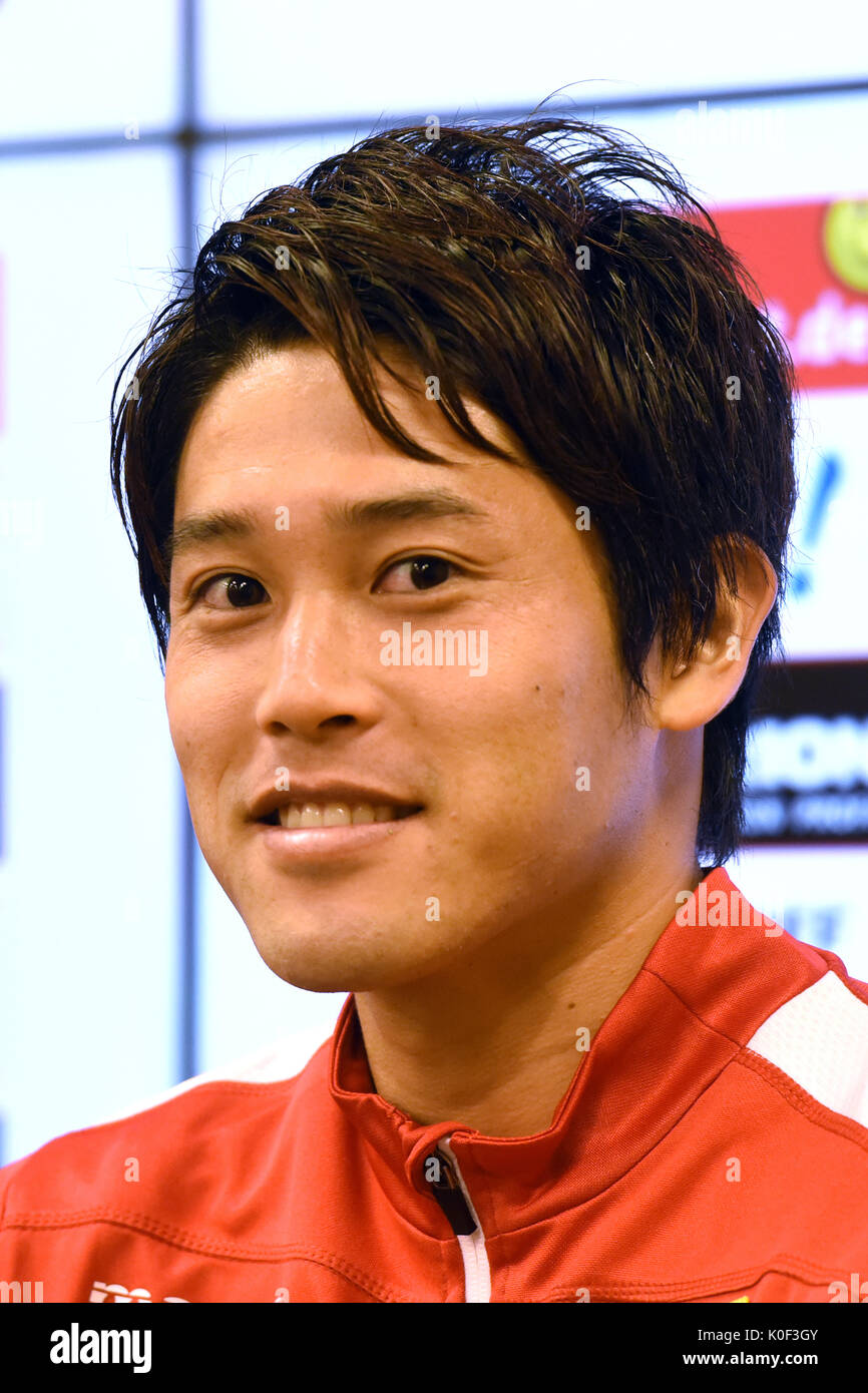 Japanese soccer player Atsuto Uchida being introduced as a new player ...