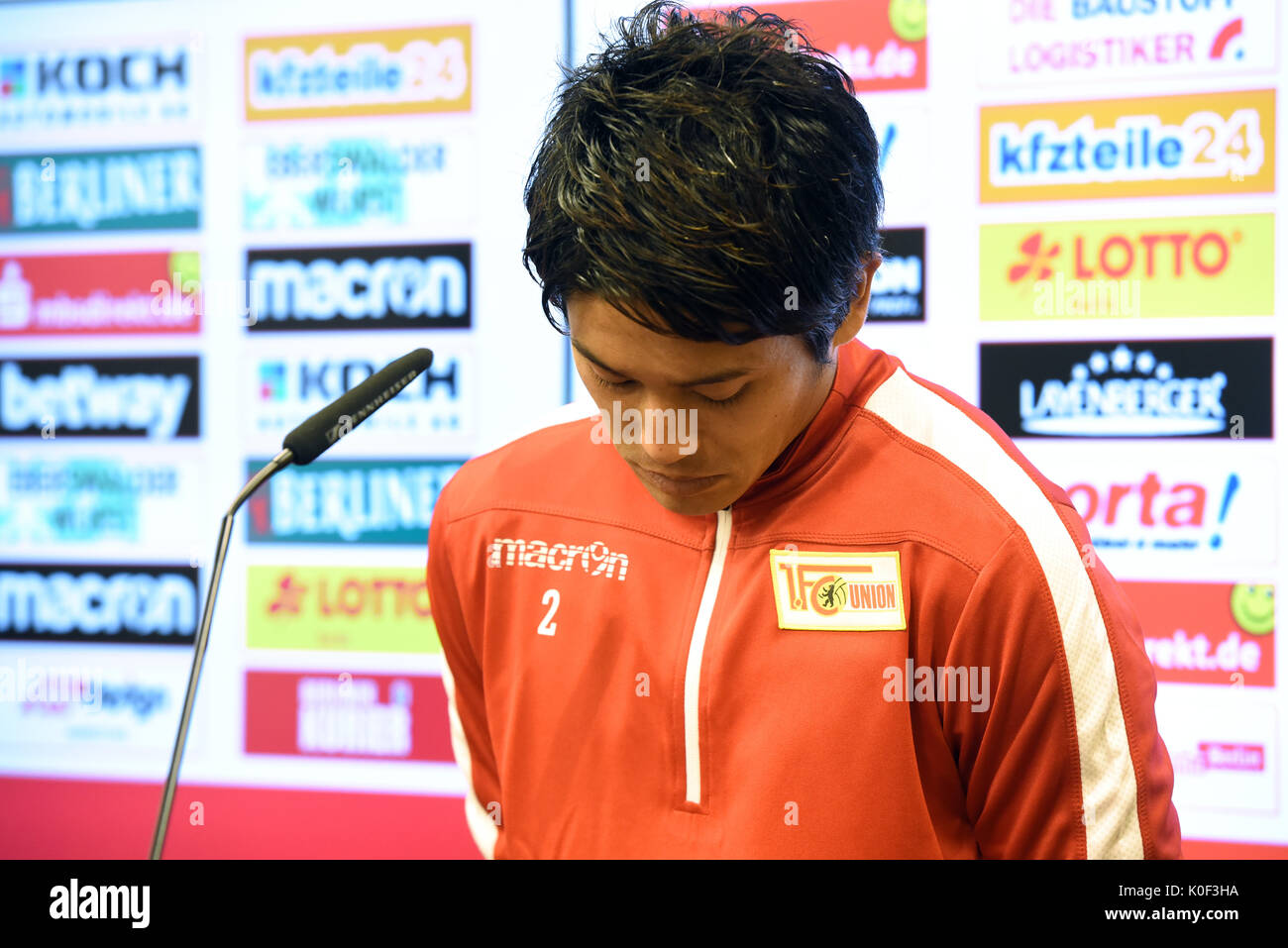 Japanese soccer player Atsuto Uchida being introduced as a new player ...