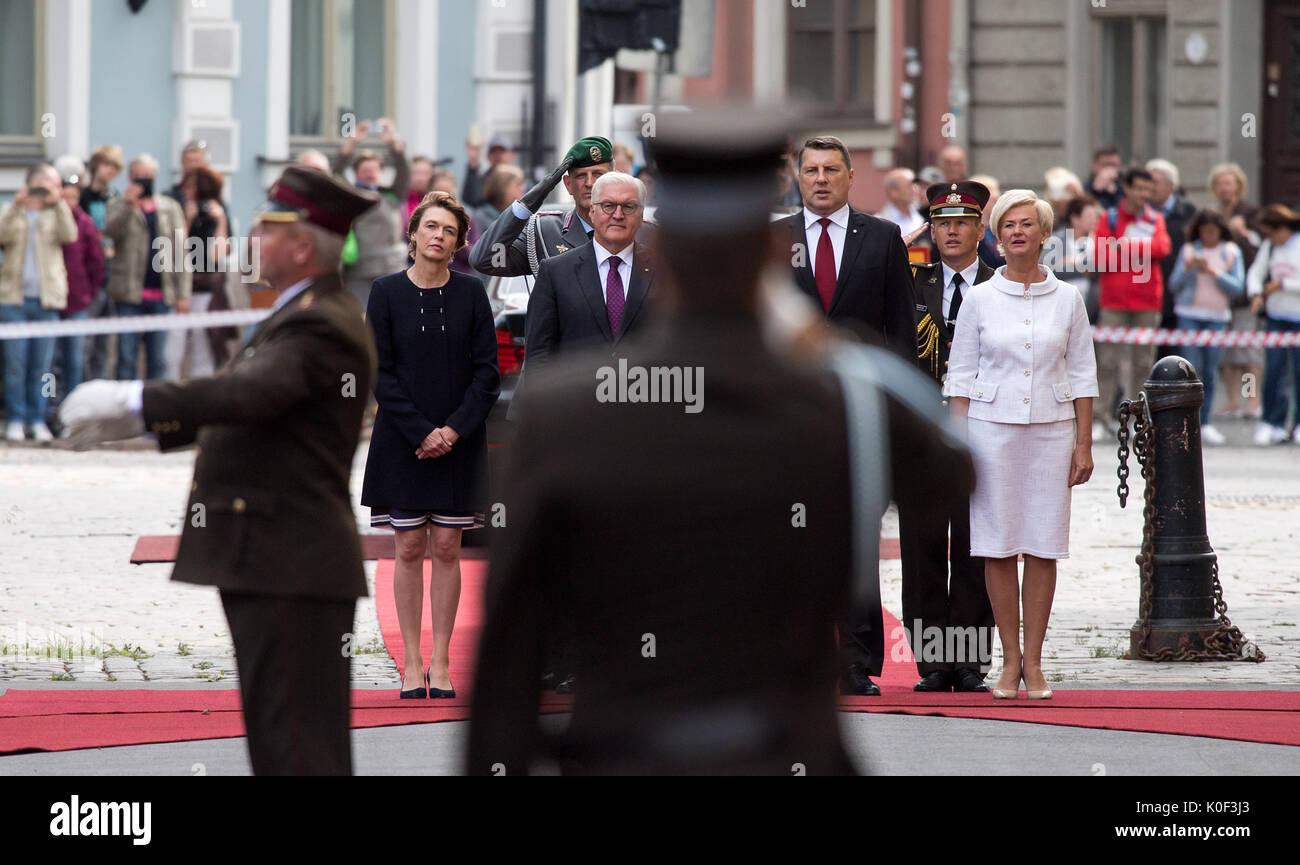 Riga, Latvia. 23rd Aug, 2017. German President Frank-Walter Steinmeier ...
