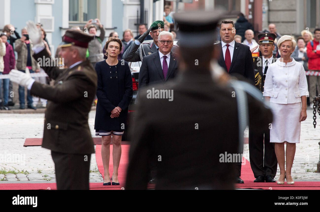 Riga, Latvia. 23rd Aug, 2017. German President Frank-Walter Steinmeier ...