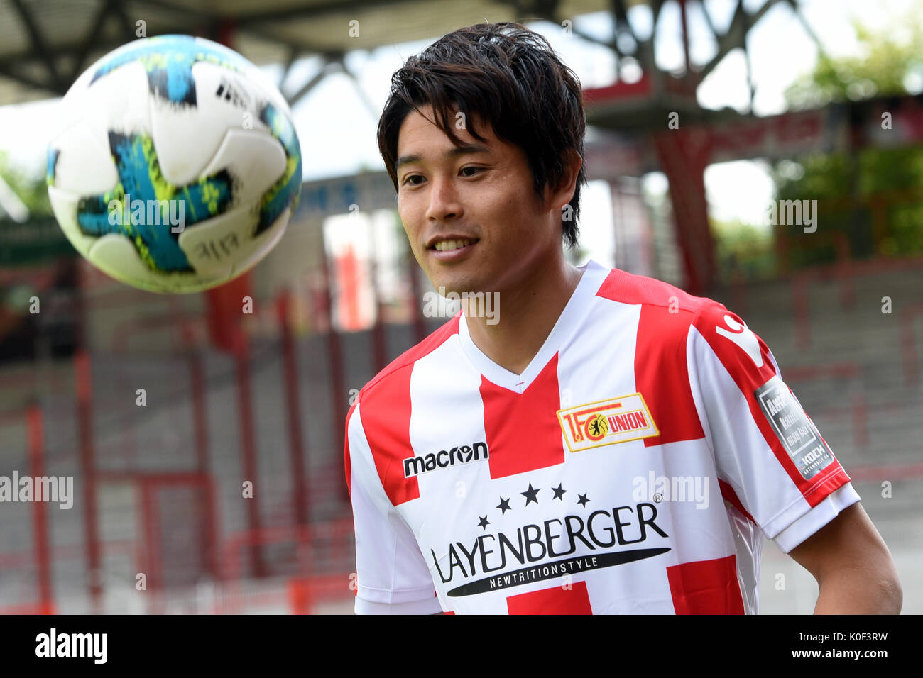 Japanese soccer player Atsuto Uchida being introduced as a new player ...