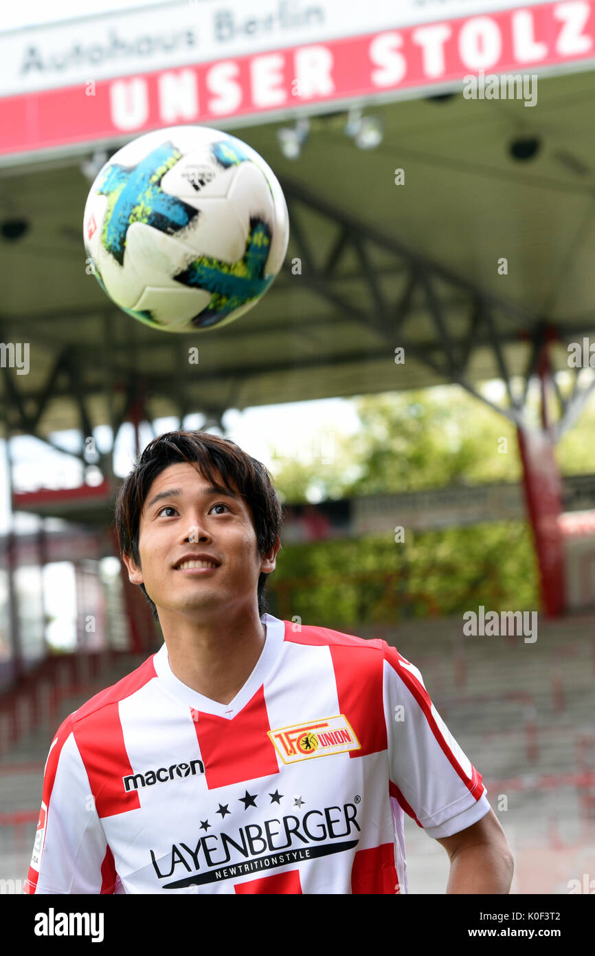 Japanese soccer player Atsuto Uchida being introduced as a new player ...
