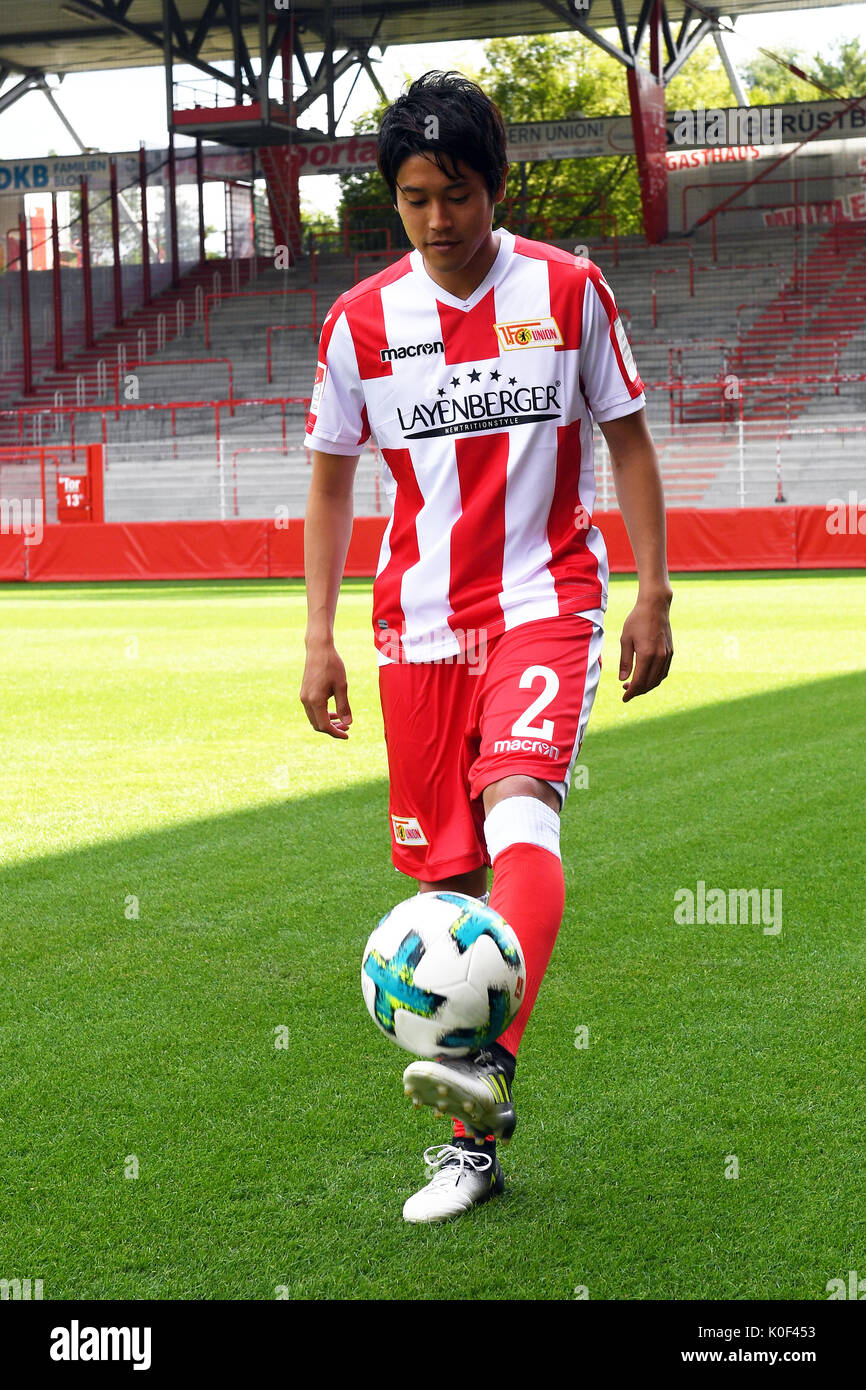 Japanese soccer player Atsuto Uchida being introduced as a new player ...