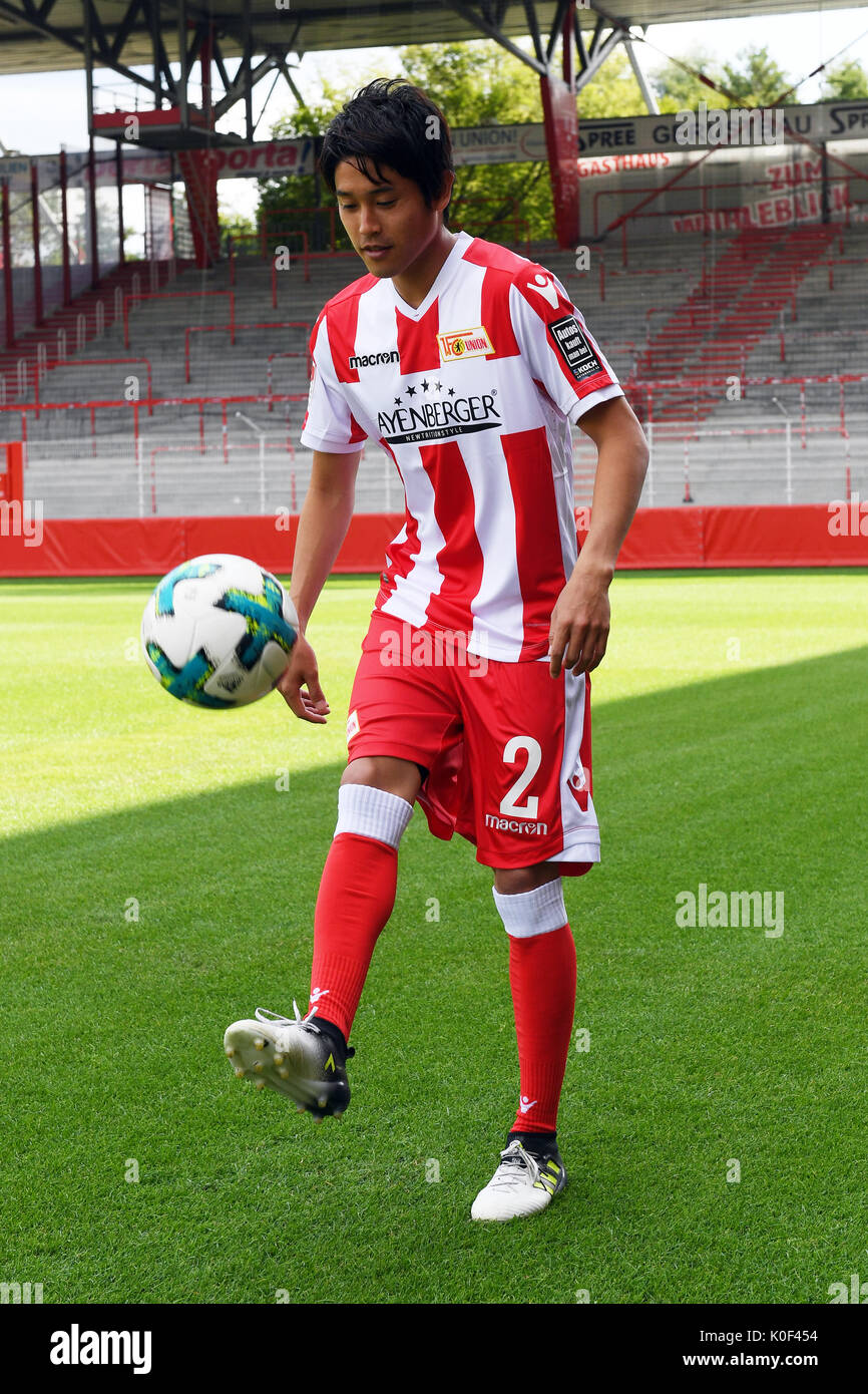 Japanese soccer player Atsuto Uchida being introduced as a new player ...