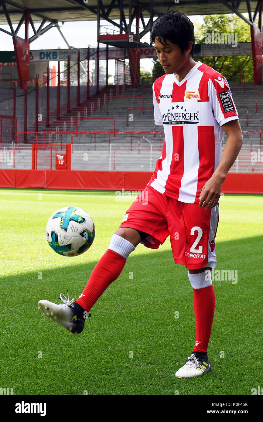 Japanese soccer player Atsuto Uchida being introduced as a new player ...