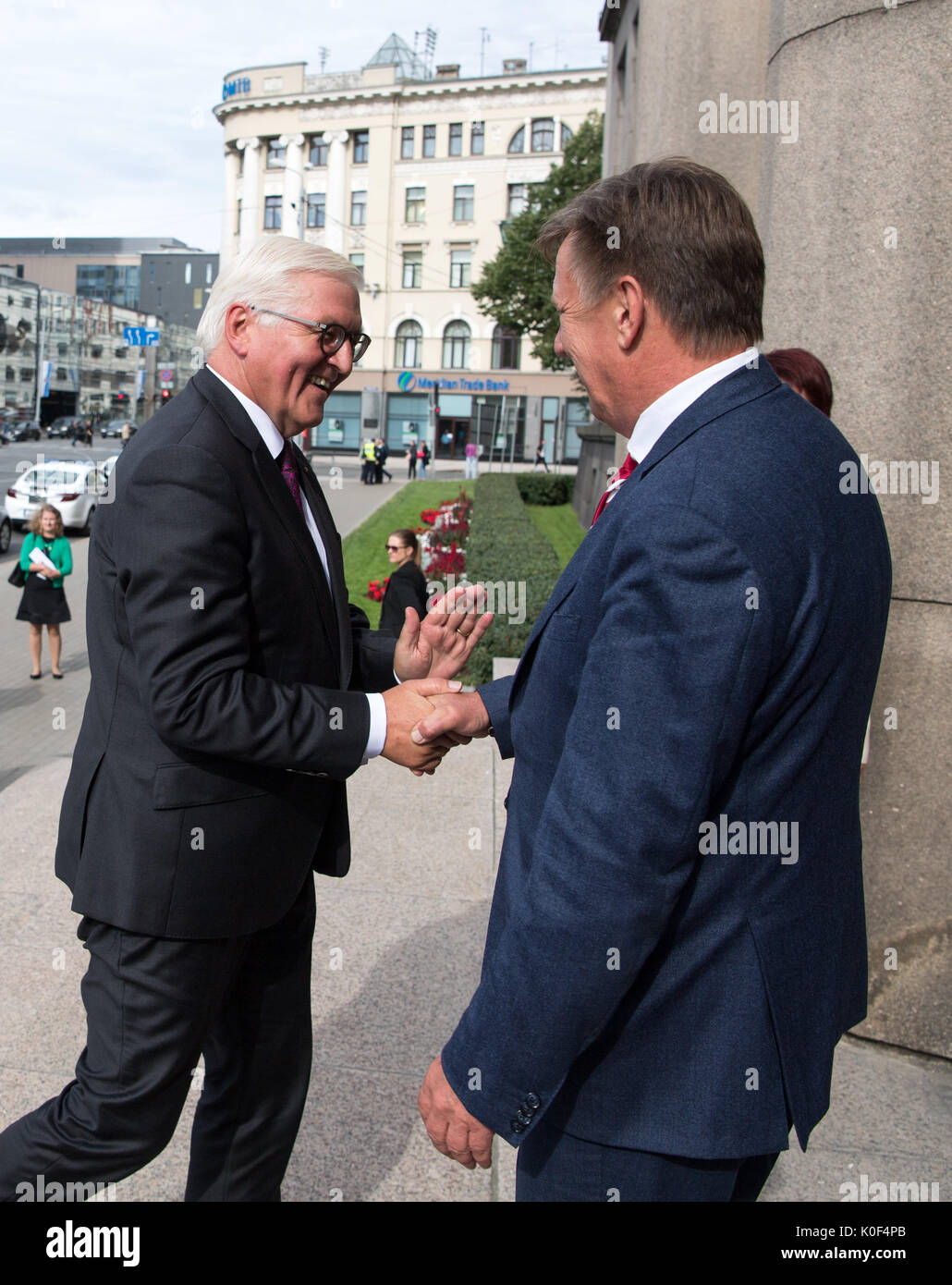 Riga, Latvia. 23rd Aug, 2017. German President Frank-Walter Steinmeier ...