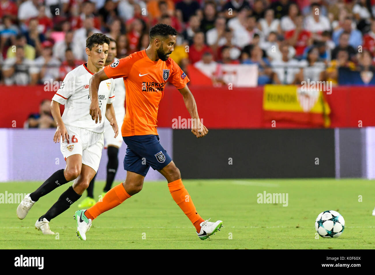 Jesus Navas during a Champions League playoff round, second leg soccer ...