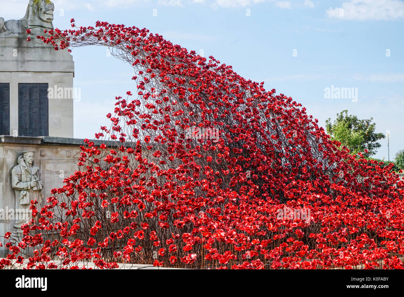 A Display of poppy/s at Plymouth Hoe UK Stock Photo - Alamy