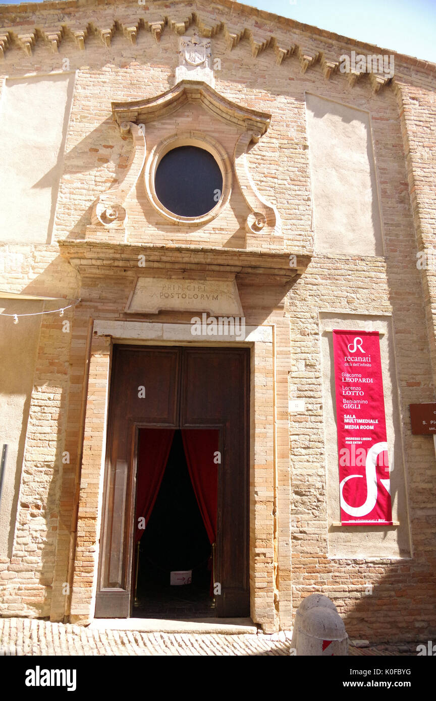 Recanati, Marche, Italy. The birth place of italian poet Giacomo ...