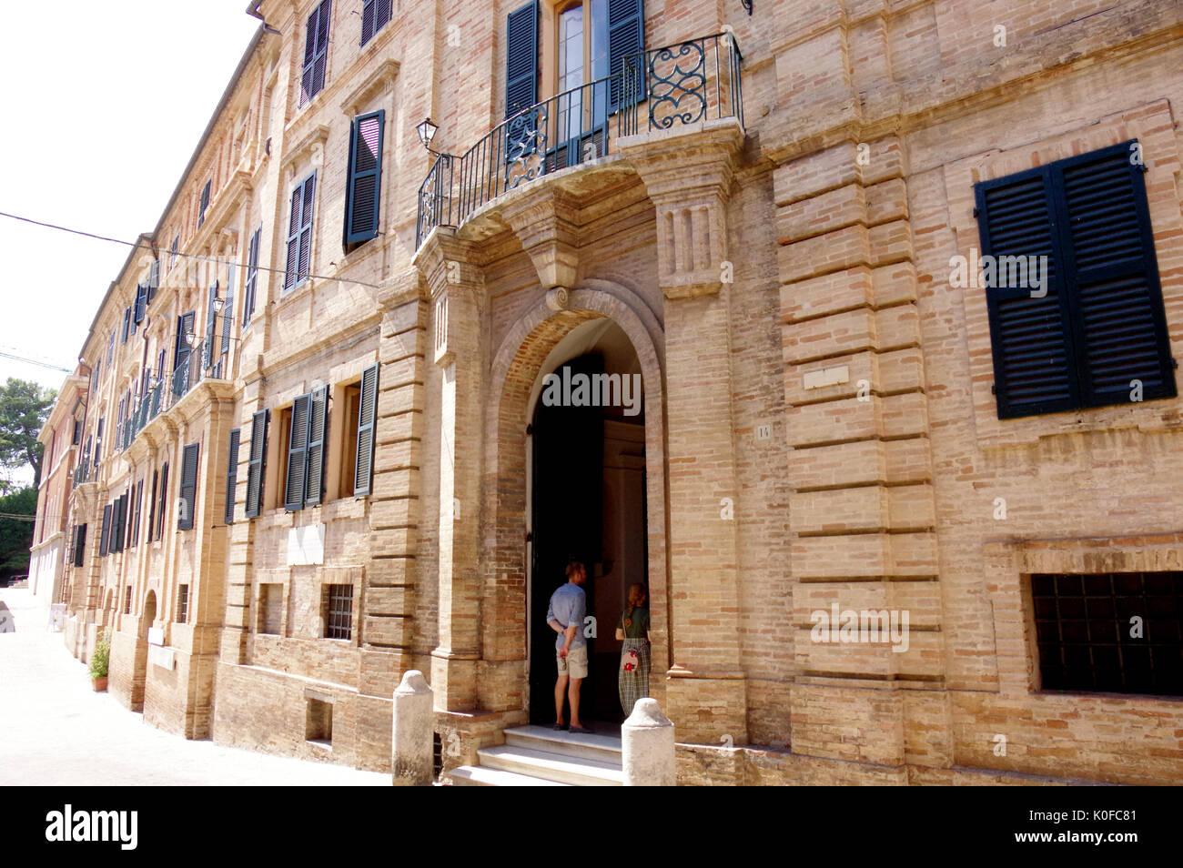 Recanati, Marche, Italy. The birth place of italian poet Giacomo ...