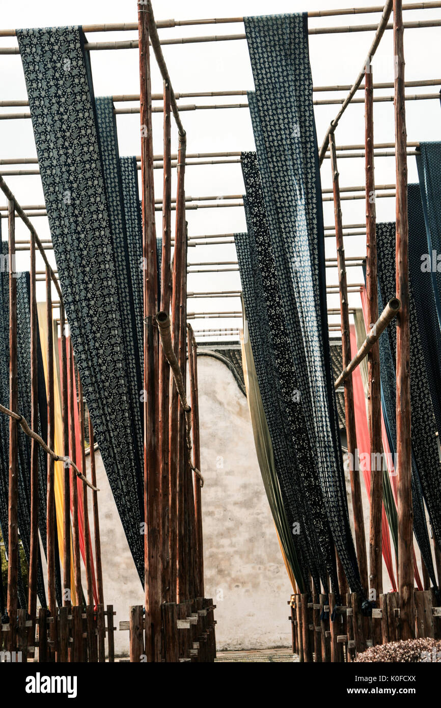 Textile manufacturing in China Stock Photo - Alamy