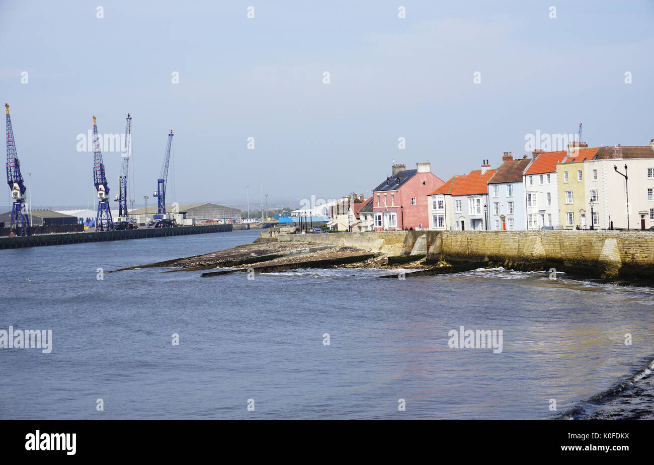 Hartlepool Headland conservation area row of Victorian large terraced ...