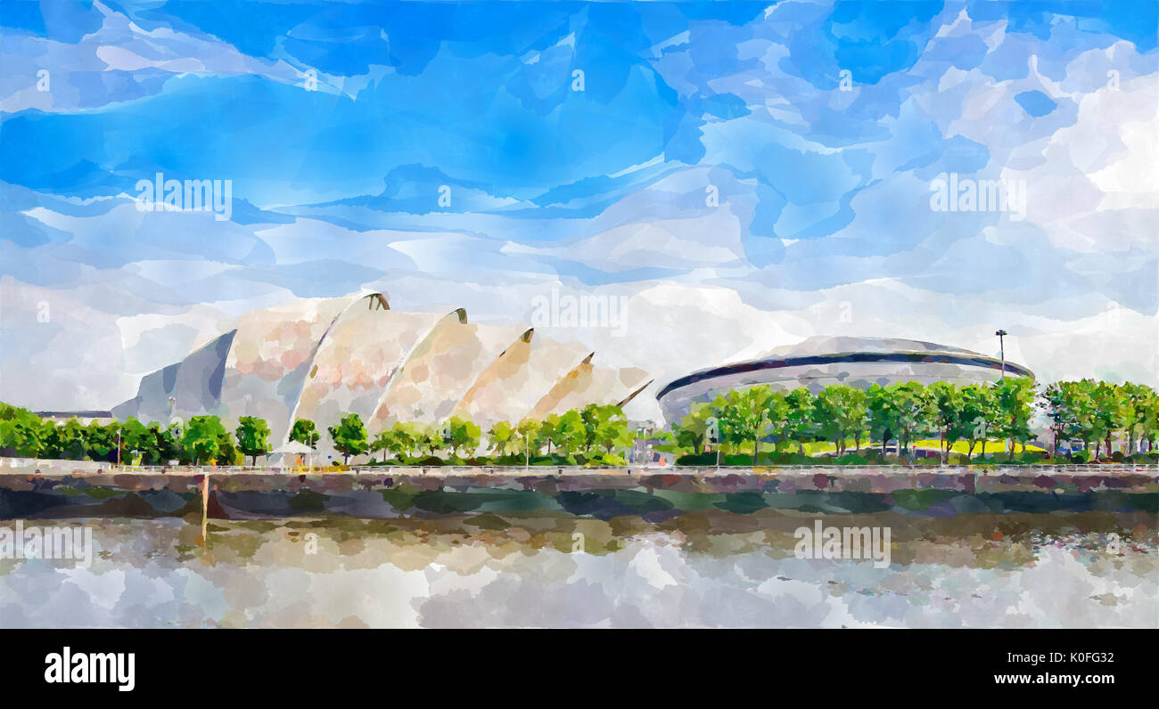 Sec armadillo building glasgow scottish event campus hi-res stock ...