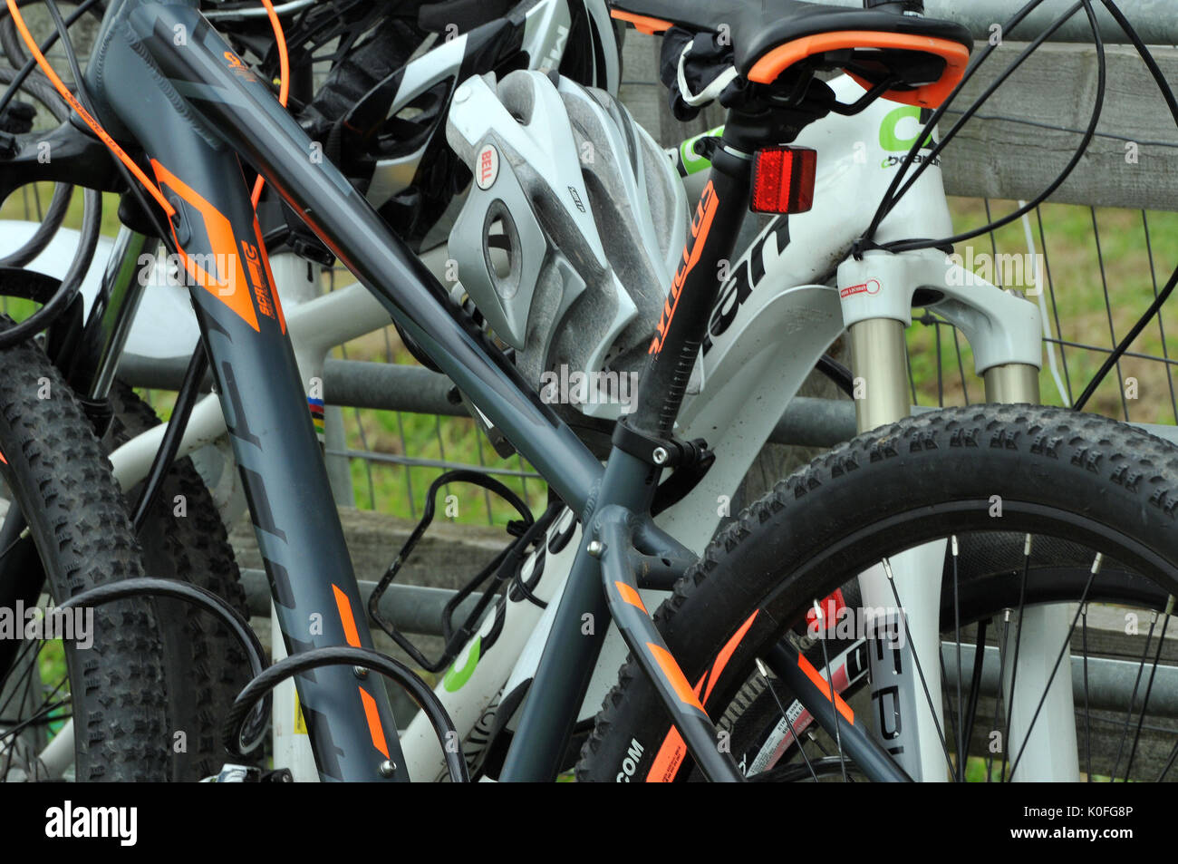 cycles left and locked cyclists leaving bikes unattended under lock and ...